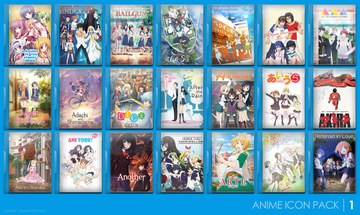 Anime Icon Pack 1 by FirstLine1 on DeviantArt