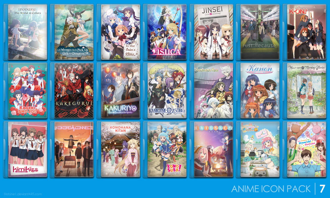 Anime Icon Pack 7 by FirstLine1 on DeviantArt