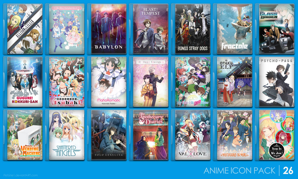 Anime Icon Pack 26 by FirstLine1 on DeviantArt