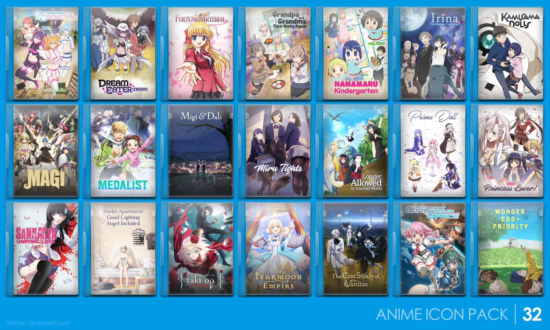 Anime Icon Pack 32 by FirstLine1 on DeviantArt