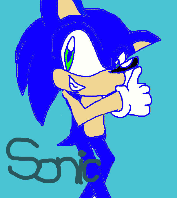 Bad Sonic the hedgehog drawing by sparksfly04 on DeviantArt