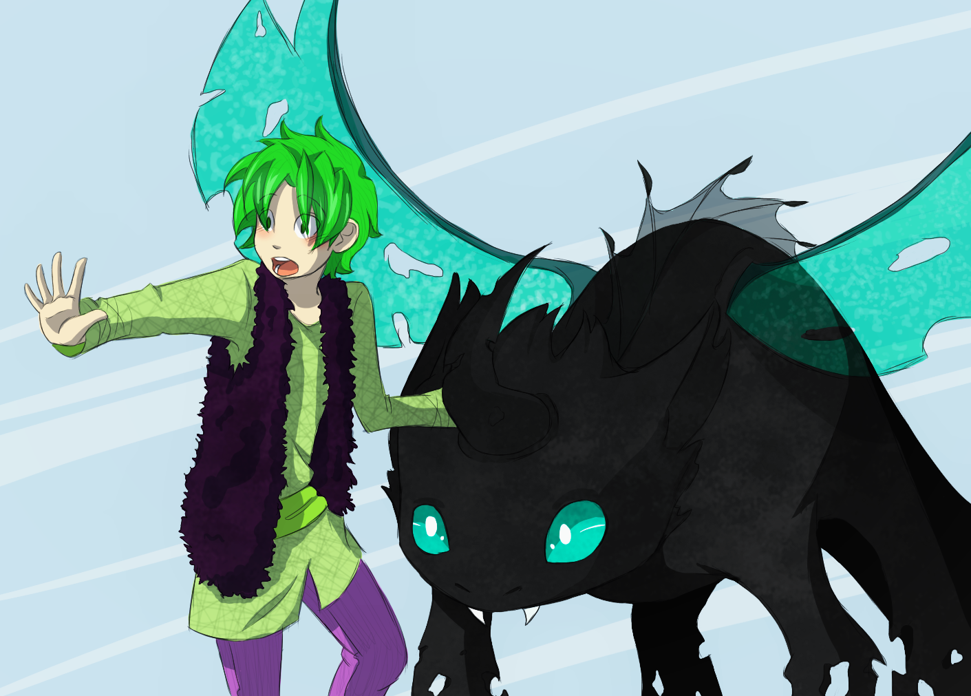 Spike and Thorax S-6 E-16 (MLP/HTTYD Crossover) by CocoDango on DeviantArt