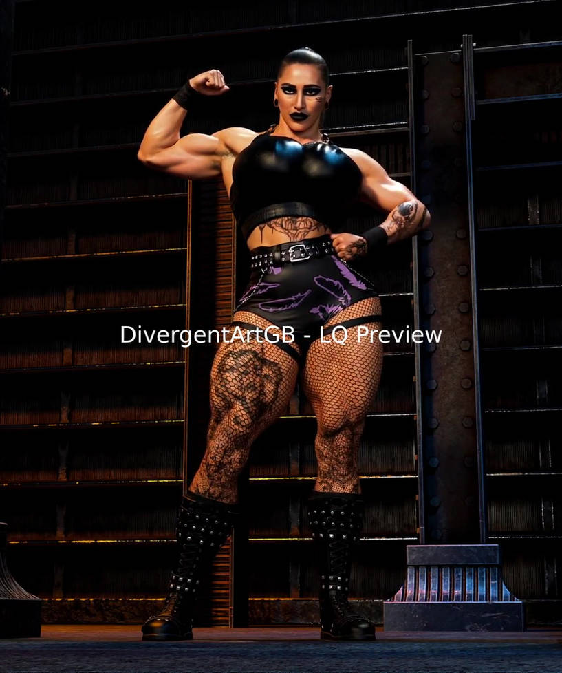 Video Clip - Rhea Ripley Muscle Girl - WWE by DivergentArtGB on DeviantArt