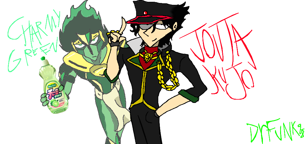 jouta kujo and charmy green by drfunk98 on DeviantArt