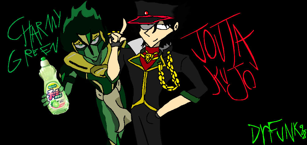 jouta kujo and charmy green by drfunk98 on DeviantArt