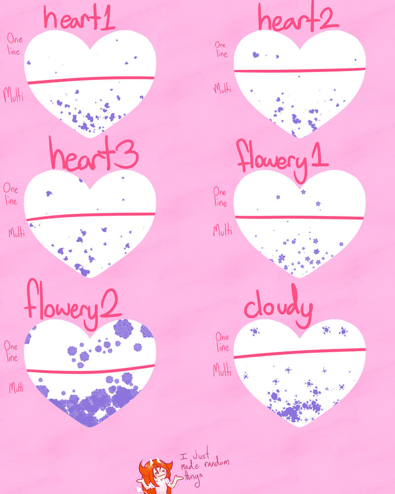 Random Cutesy brushes - Paint tool SAI 2 by MangoMars on DeviantArt