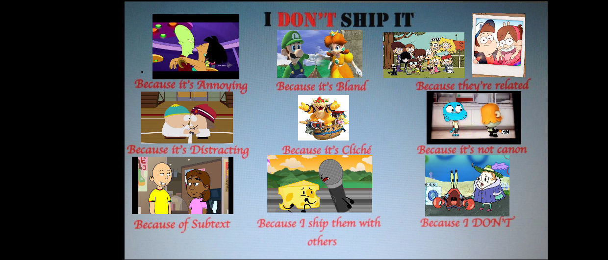 I DON'T Ship it Meme by DrNanaDeviantart on DeviantArt