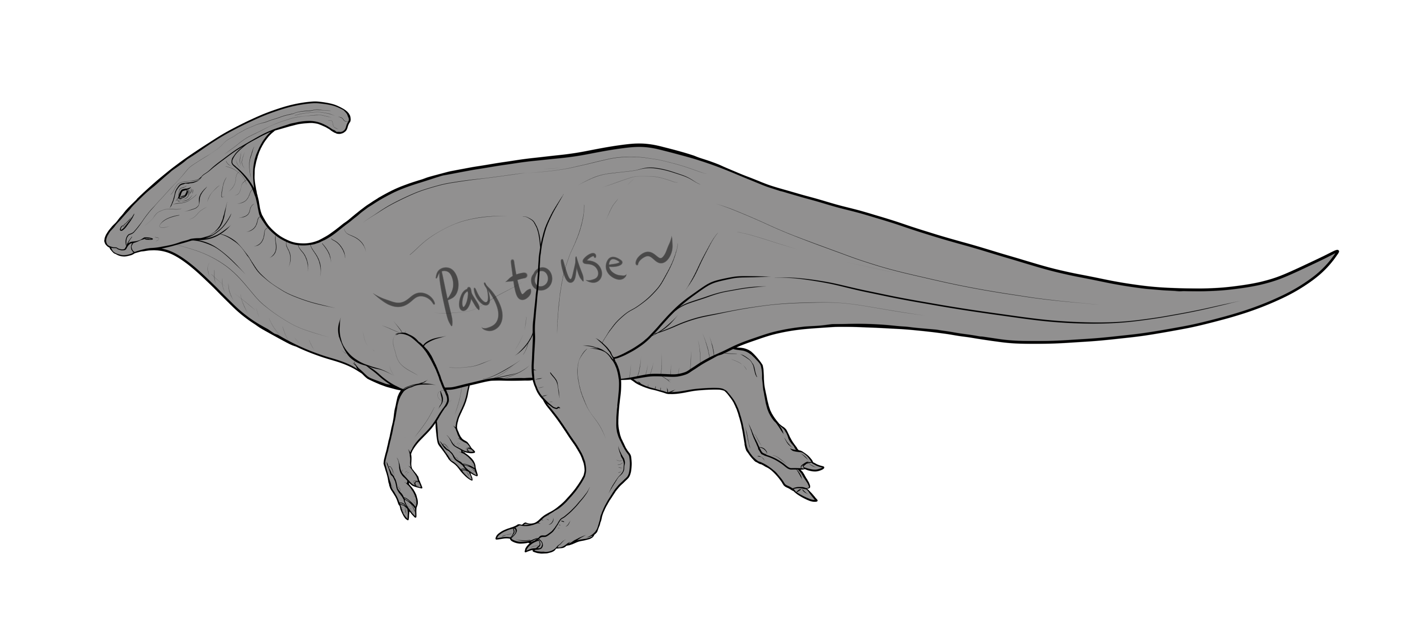 Parasaurolophus [P2U Template] by LordPuffballAdopts on DeviantArt