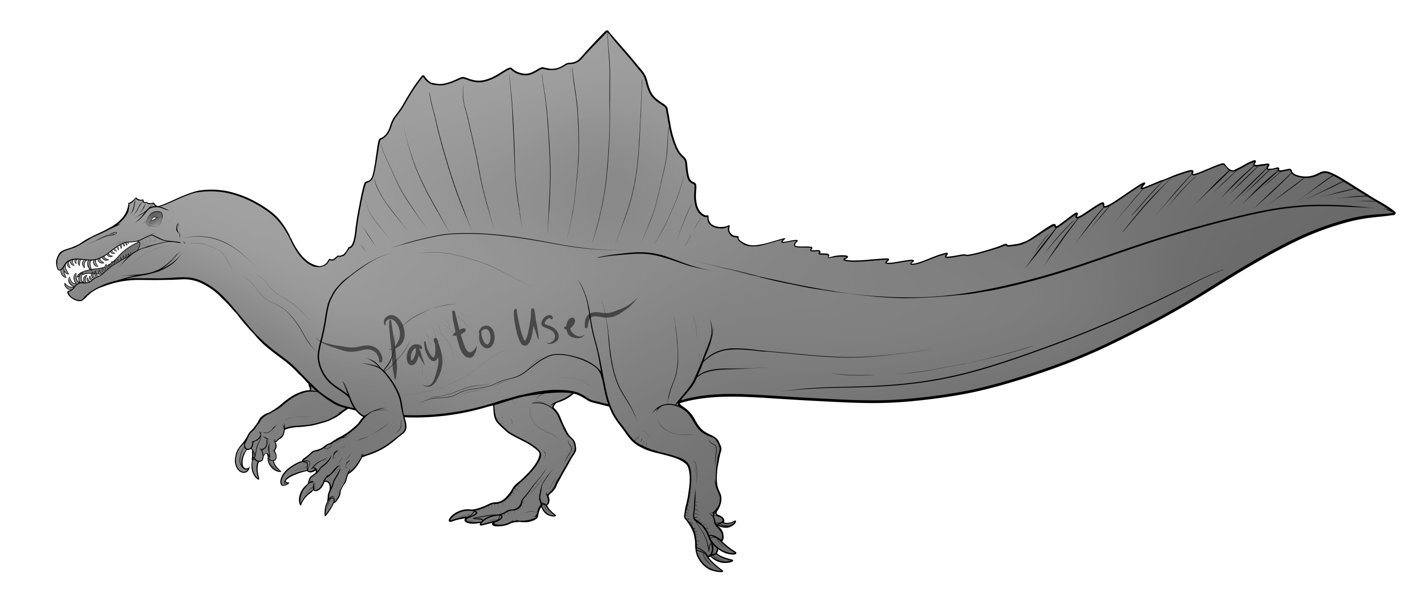 Spinosaurus [P2U Lineart Template] by LordPuffballAdopts on DeviantArt