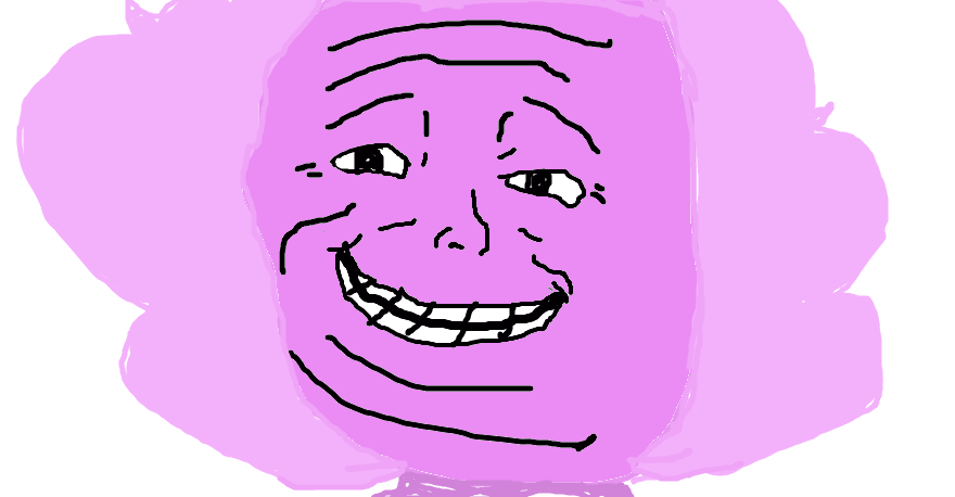 pink troll face aka troll quartz by Galactica-Panthera on DeviantArt