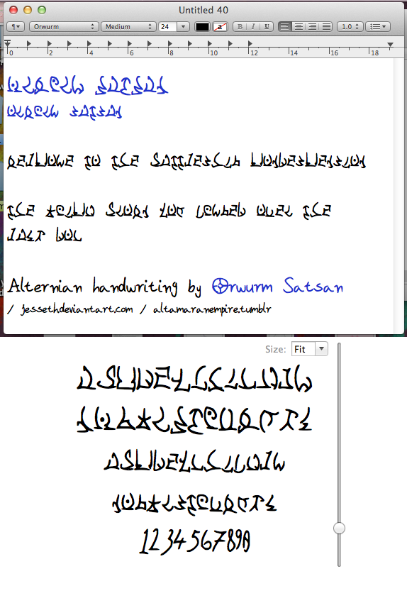 Handwritten Alternian Font by Jesseth on DeviantArt