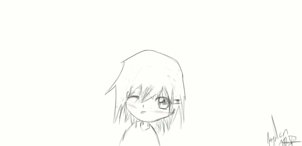 cute chibi girl, blushing by Lyuz on DeviantArt