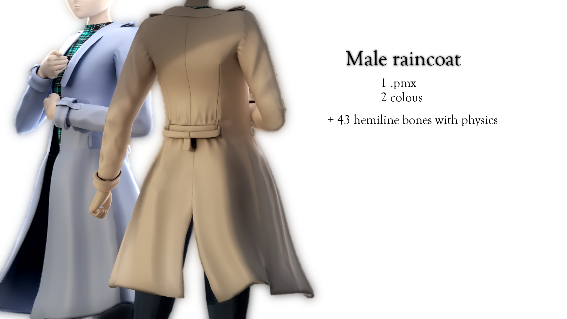 Male Raincoat DL by Stylc on DeviantArt