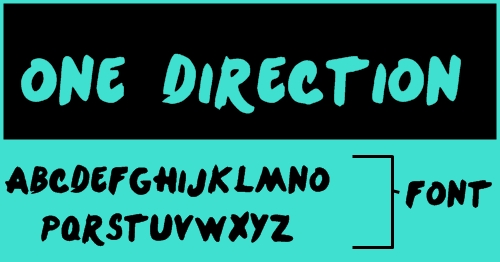 One Direction Font by maarii03189 on DeviantArt