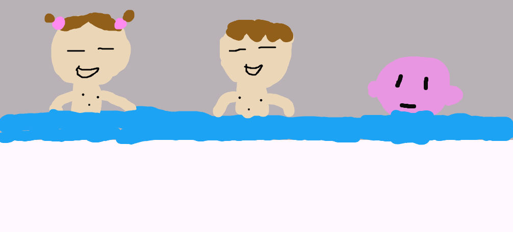 The Ice Climbers and Kirby Taking a Bath by FunkoSeries14 on DeviantArt