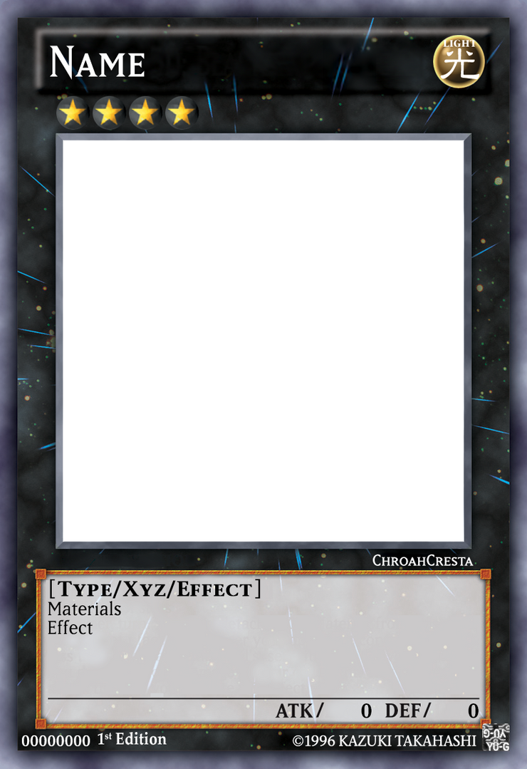 Yugioh Proxy Template - XYZ by ChroahCresta on DeviantArt