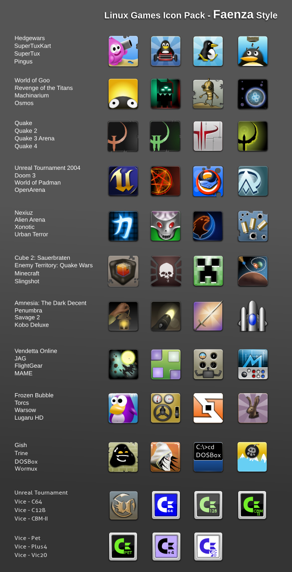 Games Icon Pack - Faenza Style by half-left on DeviantArt