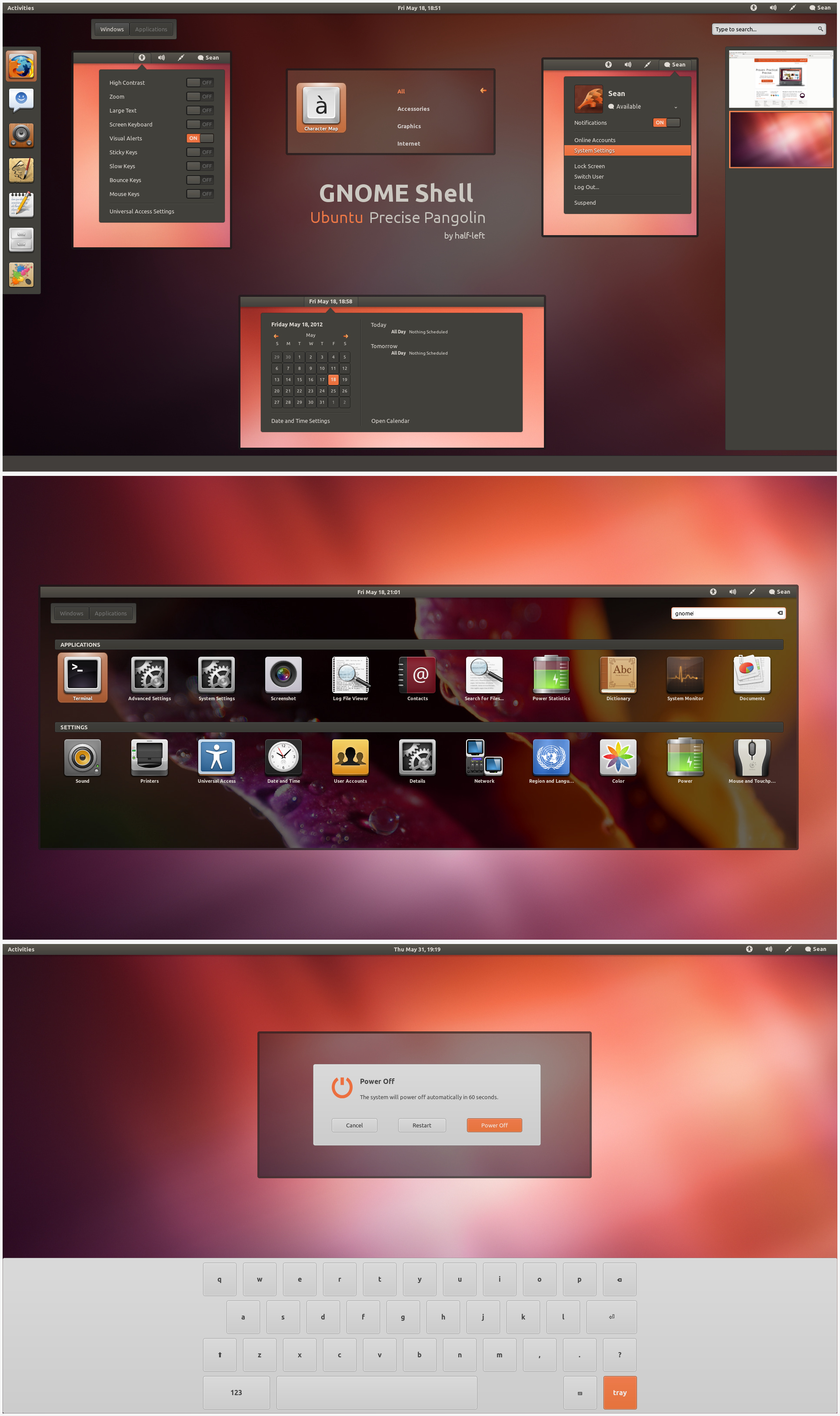 GNOME-Shell - Ubuntu Precise Pangolin by half-left on DeviantArt