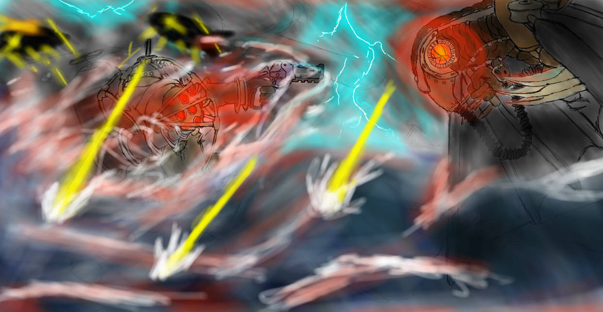 Big Daddy versus Songbird (BioShock) by Jedgorgon on DeviantArt