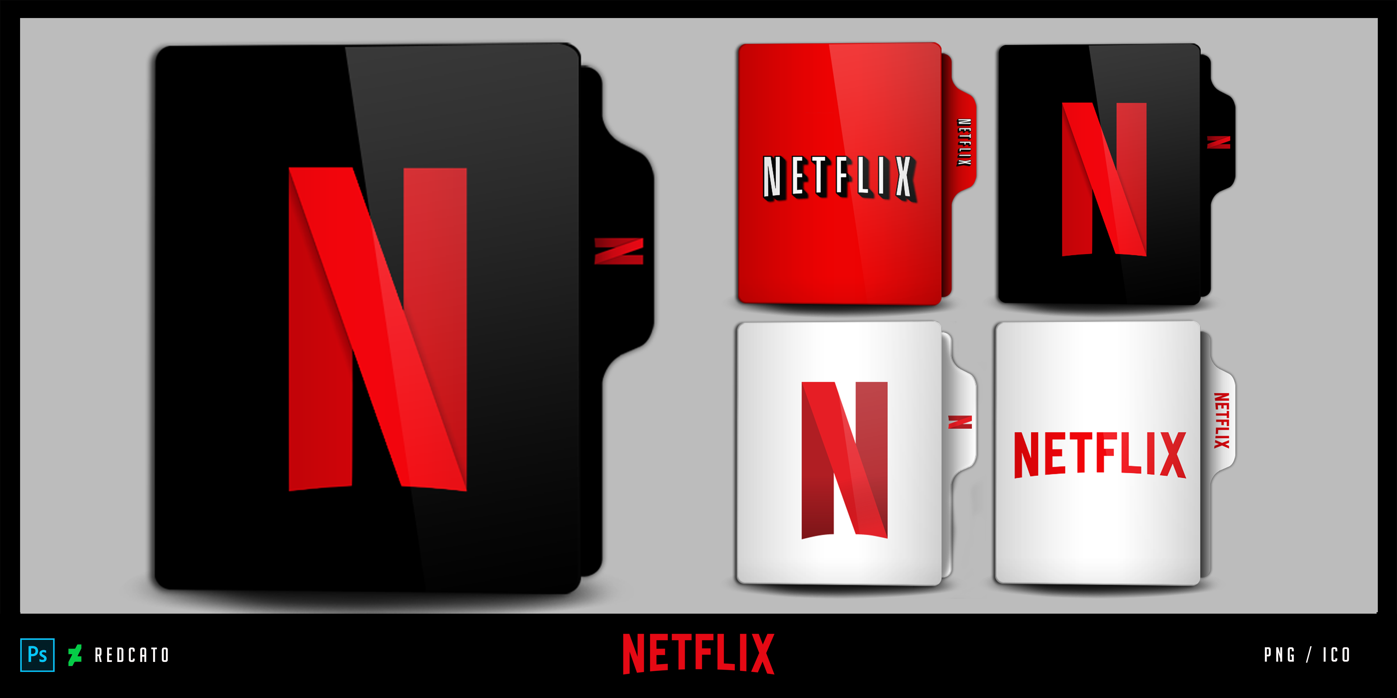 Netflix Folder Icon byb Redcat0 by Redcat0 on DeviantArt