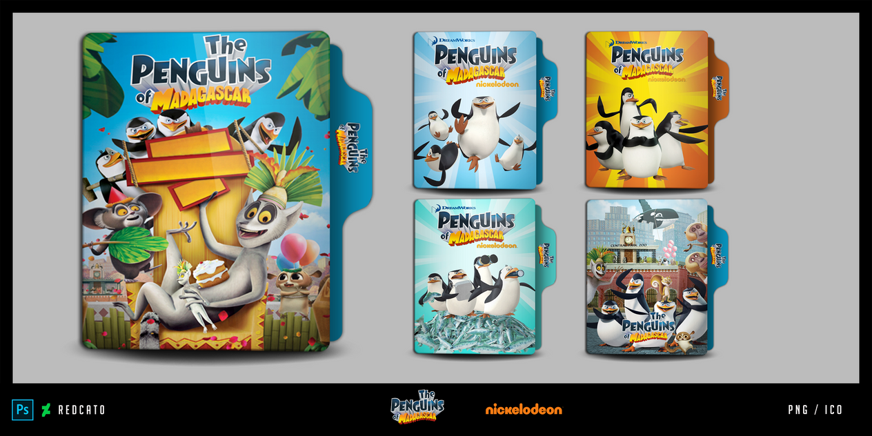 The Penguins of Madagascar Folder icon by Redcat0 by Redcat0 on DeviantArt