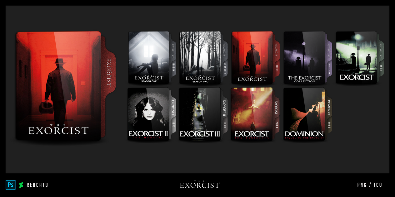 The Exorcist Series + Movie Folder icon by Redcat0 by Redcat0 on DeviantArt