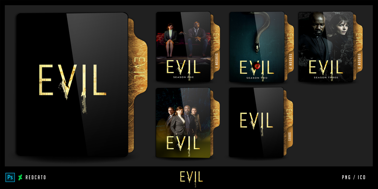 Evil [Season 1-3] Folder icon by Redcat0 by Redcat0 on DeviantArt