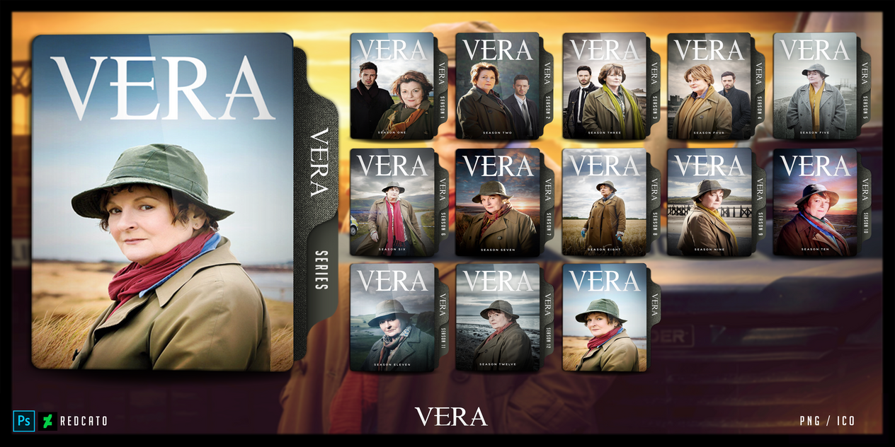 Vera 1-12 Season Folder icon by Redcat0 by Redcat0 on DeviantArt