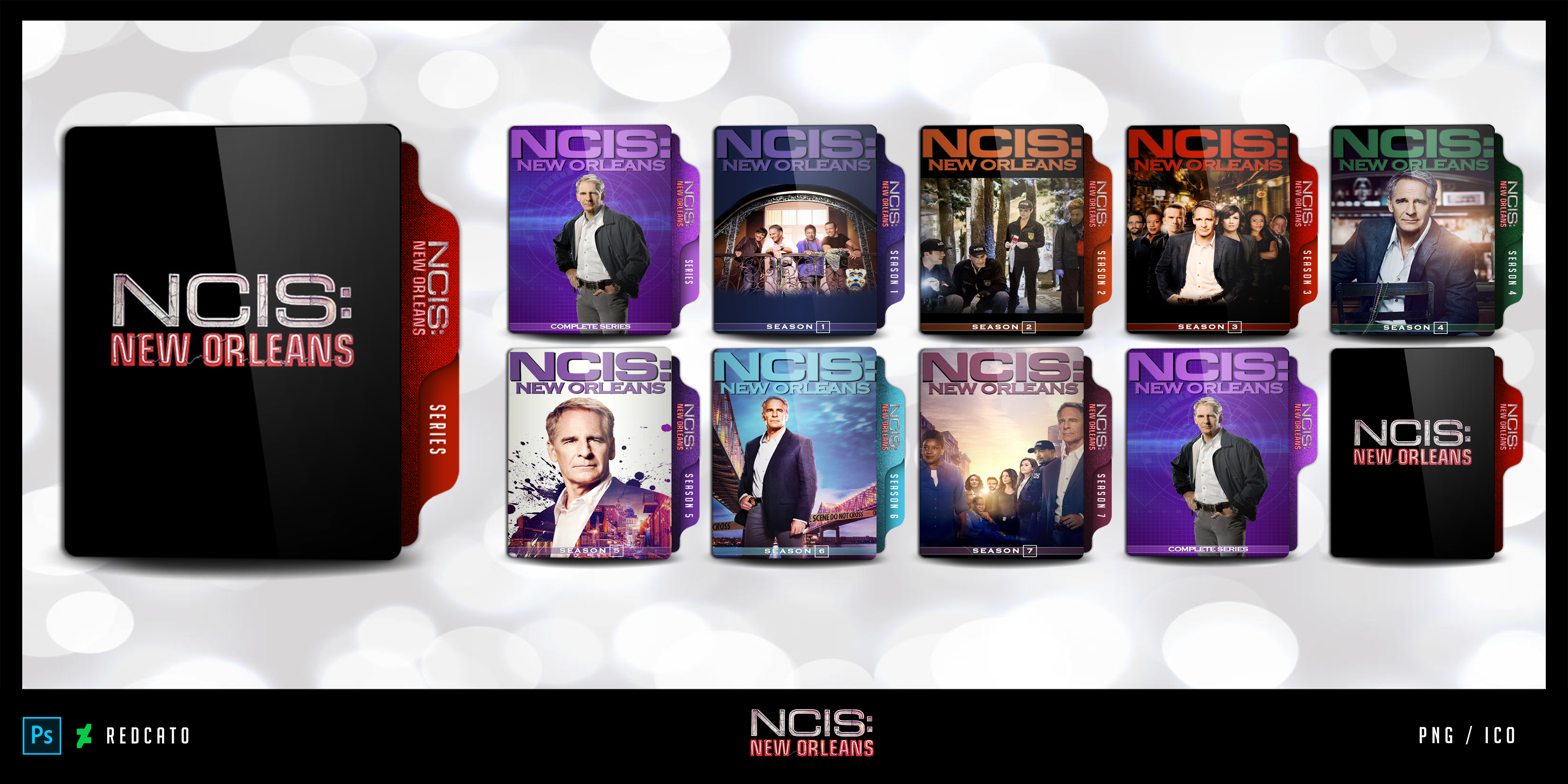 NCIS New Orleans 1-7 Season Folder icon by Redcat0 by Redcat0 on DeviantArt