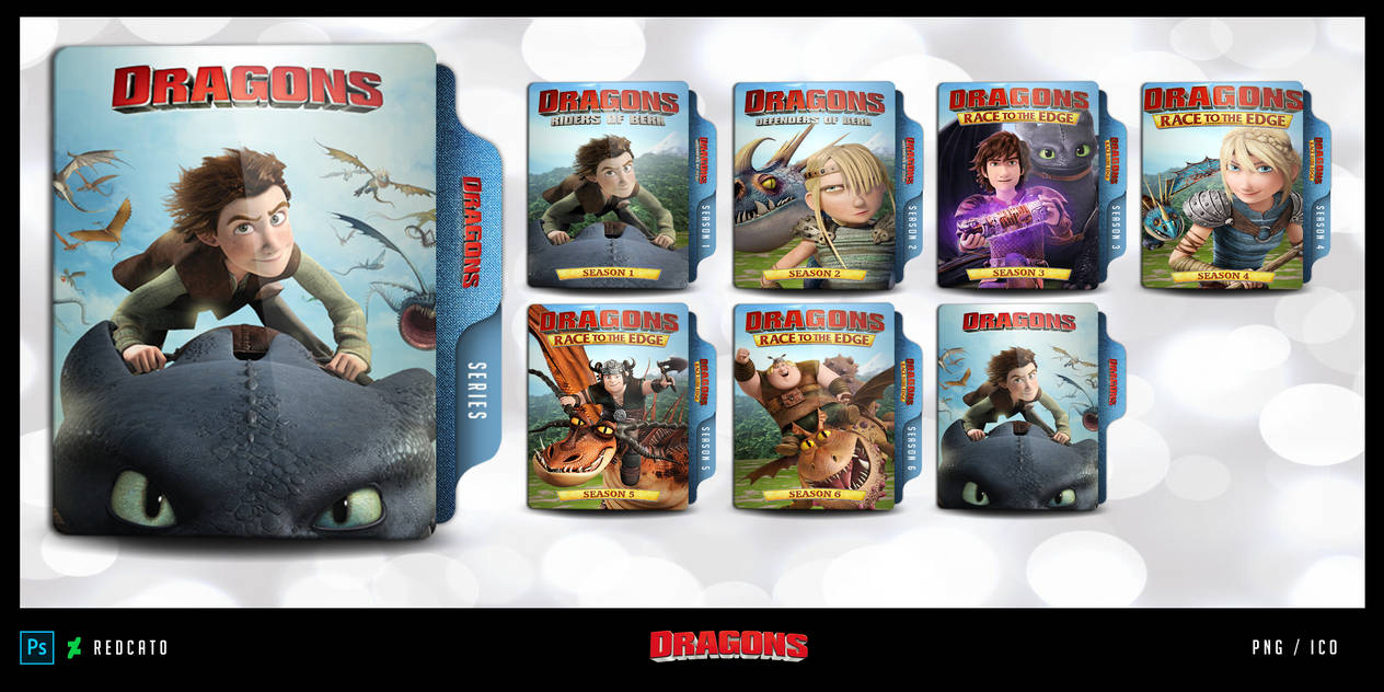 Dragons [1-6] Folder icon by Redcat0 by Redcat0 on DeviantArt