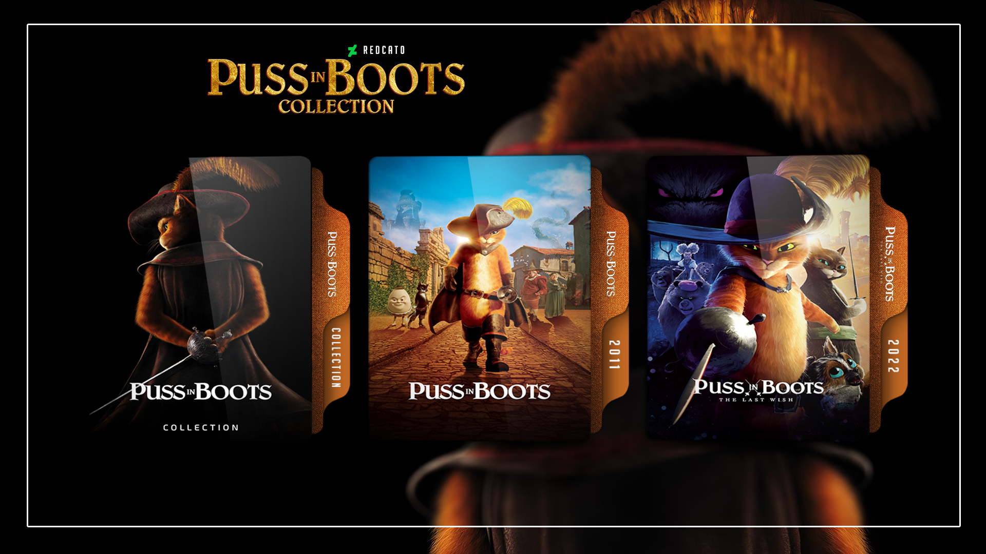 Puss in Boots Collection Movie Folder icon by Redcat0 on DeviantArt