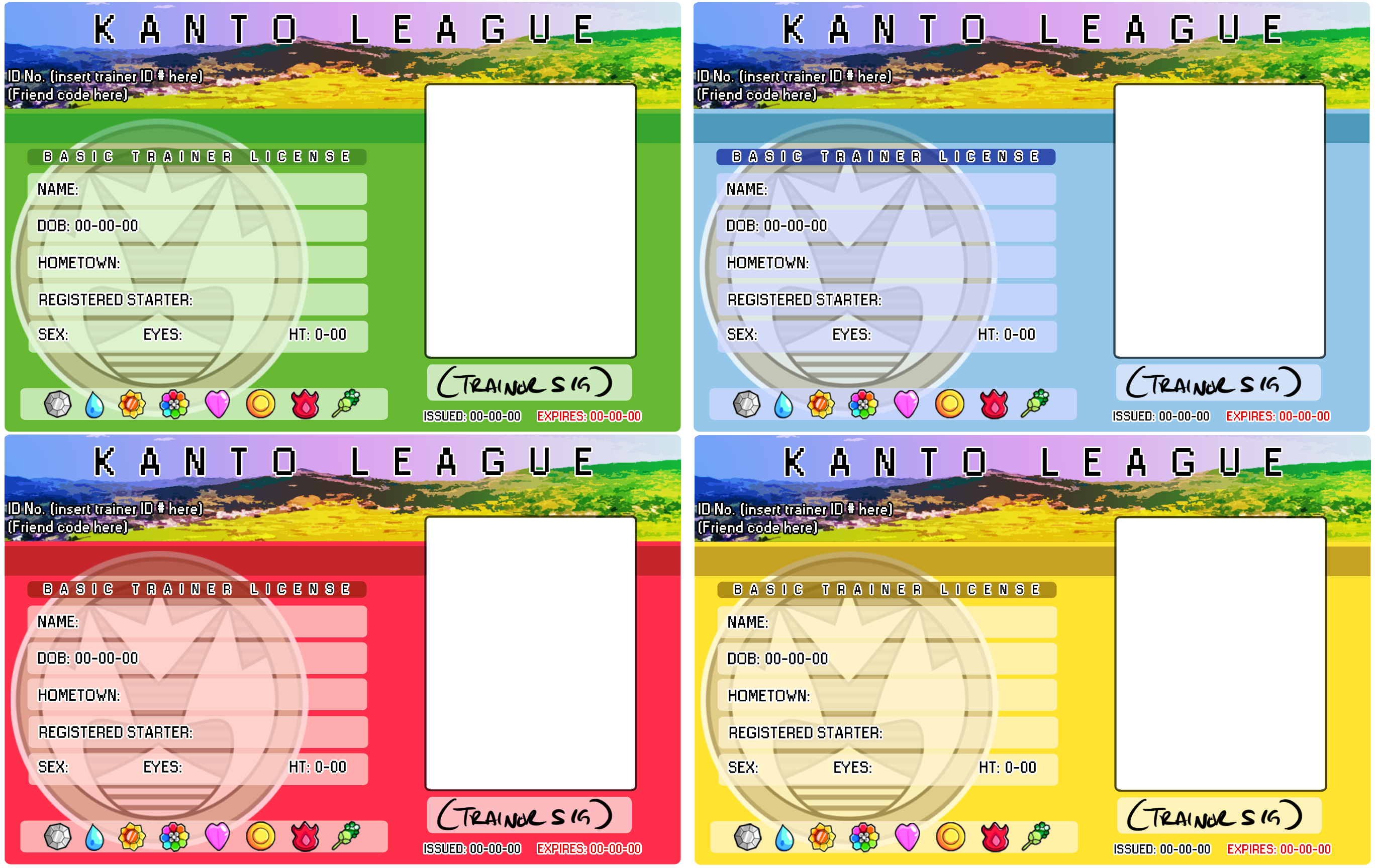 KANTO league licenses by pettyartist on DeviantArt