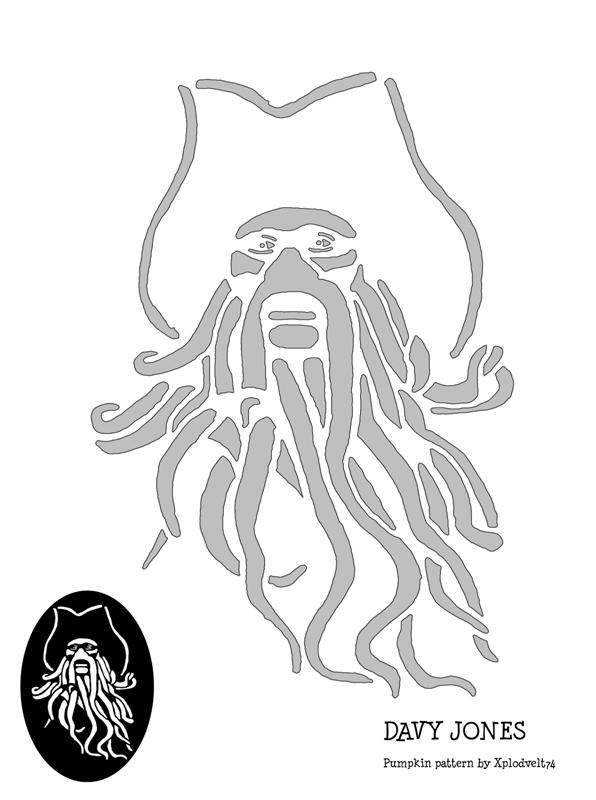 Davy Jones pumpkin pattern by xplodvelt74 on DeviantArt