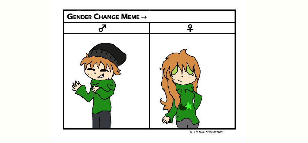 Gender change MEME by happyeevee12 on DeviantArt