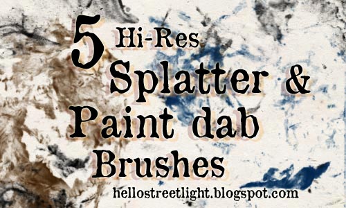 Free Brush Set 20: Splatter and Paint dabs by tau-kast on DeviantArt