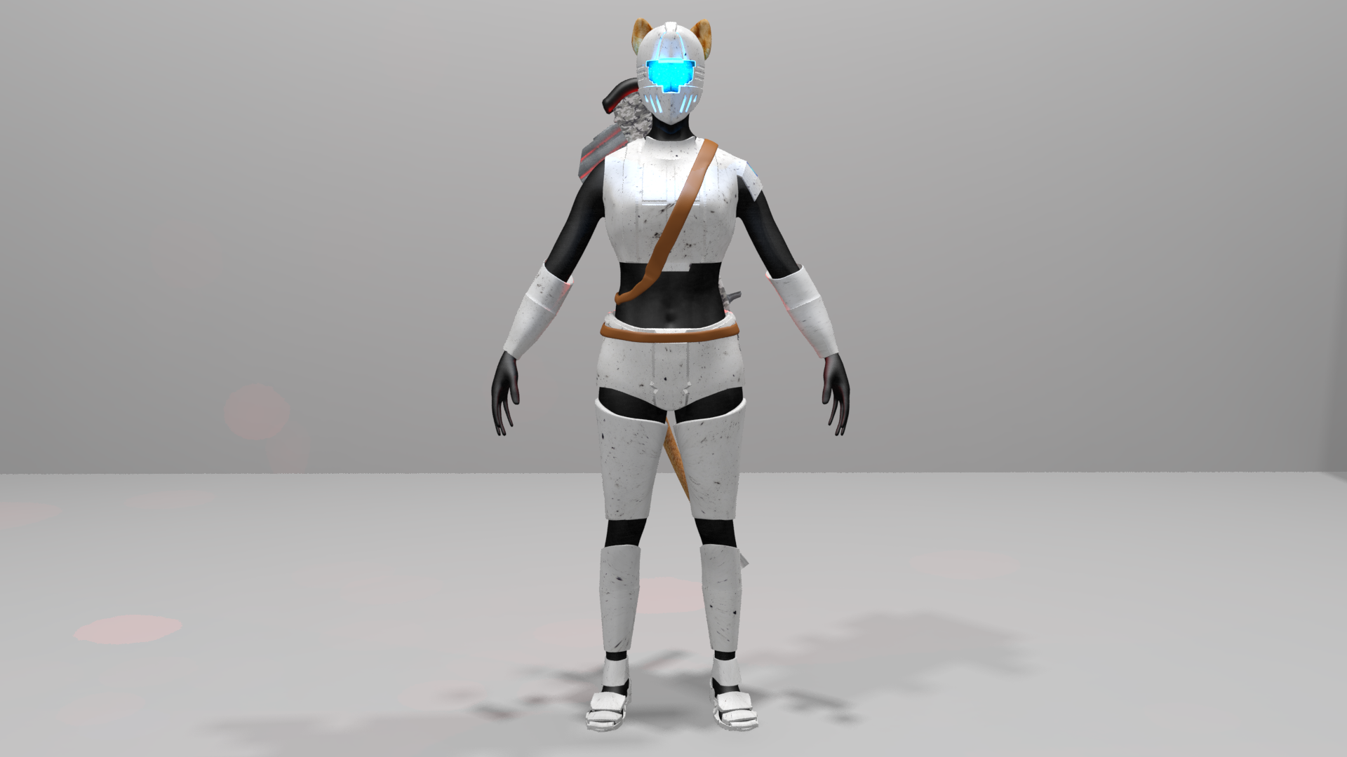 3D character - cat-human hybrid render (Front) by Jordan-Holland on ...