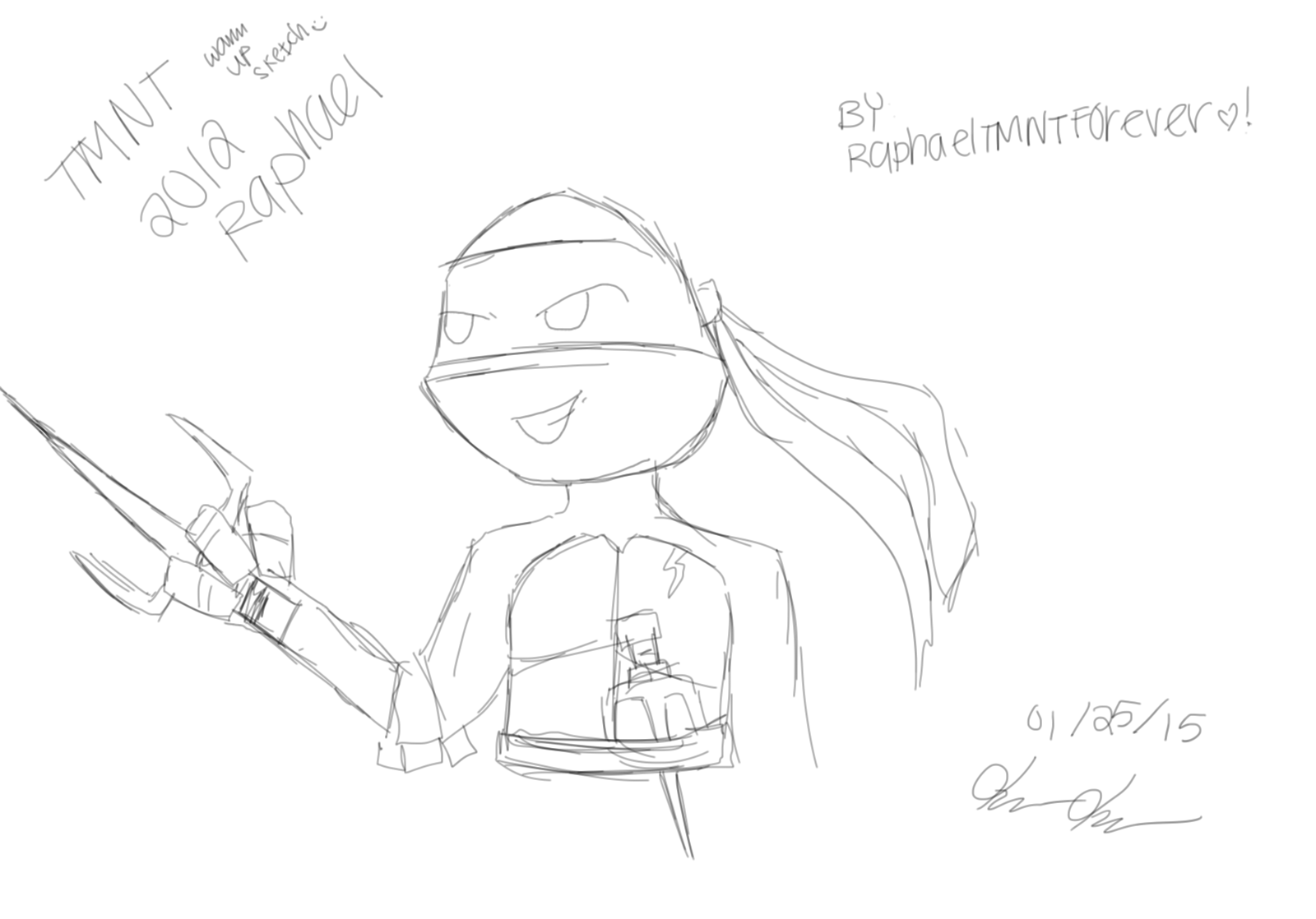 Raphael TMNT Sketch by RaphaelTMNTforever on DeviantArt