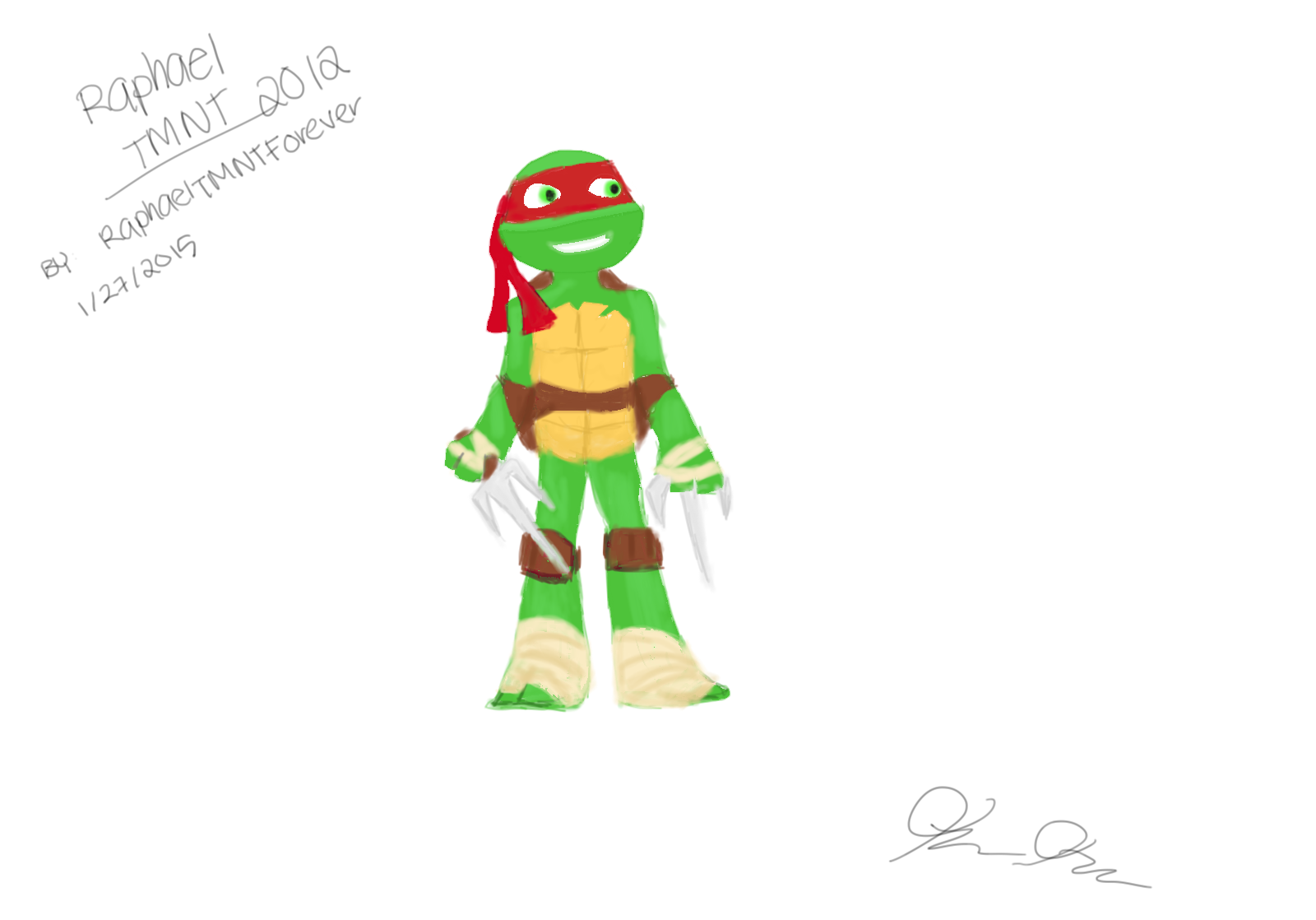 Raphael TMNT 2012 Digital sketch 2 by RaphaelTMNTforever on DeviantArt