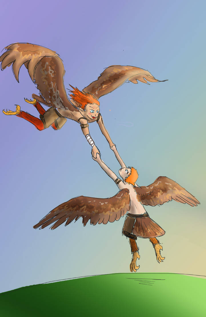 Playing harpy kids by Aerophoinix on DeviantArt