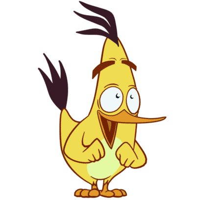 Angry Birds Stickers: Chuck Tail wag by AlexJokelFin on DeviantArt