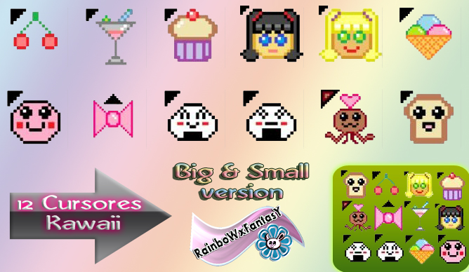 12 Cursores Kawaii by RainboWxMikA on DeviantArt