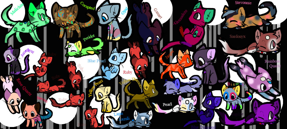 All Steven Universe Gems+Fusions by ImWithDorkus on DeviantArt