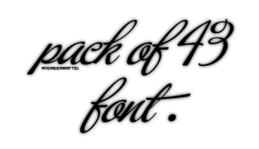 #pack of 43 font by AndreeaMaftei on DeviantArt