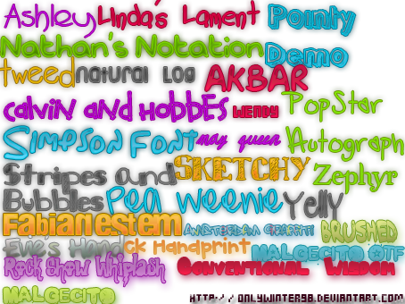 Fonts by OnlyWinter98 on DeviantArt