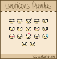 Free Emoticons: Pandas by tehmiminator on DeviantArt