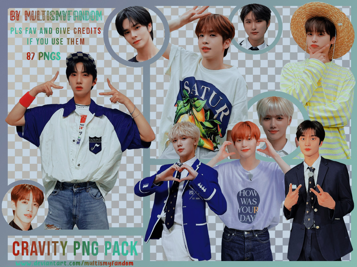 CRAVITY PNG Pack by multismyfandom on DeviantArt