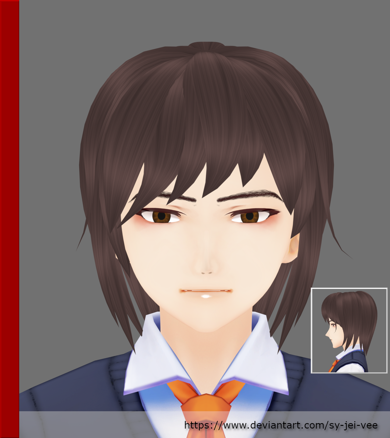 MMD - His Hair 02 by Sy-Jei-Vee on DeviantArt