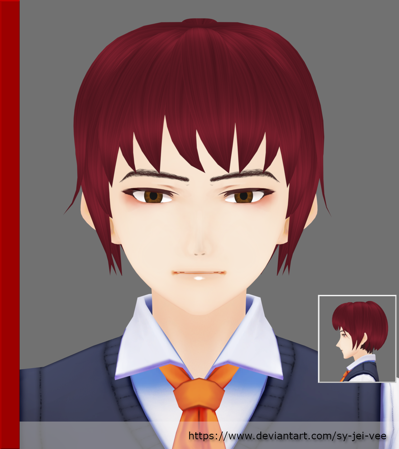 MMD - His Hair 04 by Sy-Jei-Vee on DeviantArt