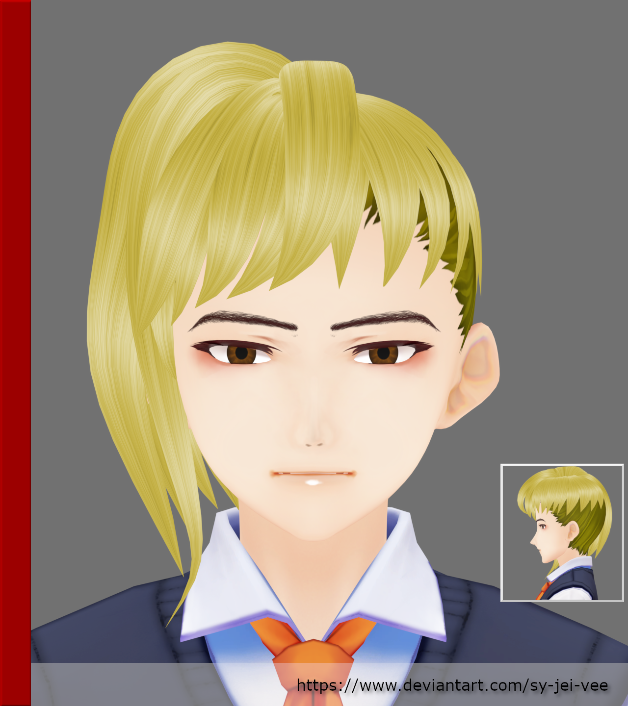 MMD - His Hair 05 by Sy-Jei-Vee on DeviantArt