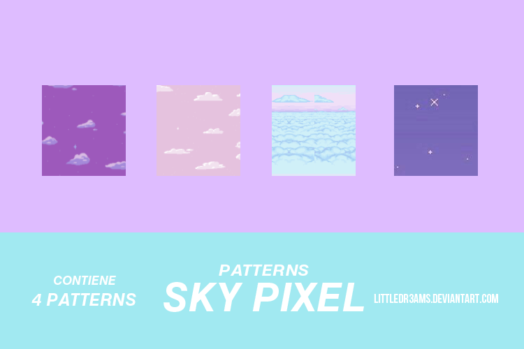 SKY PIXEL - PATTERNS by LittleDr3ams on DeviantArt
